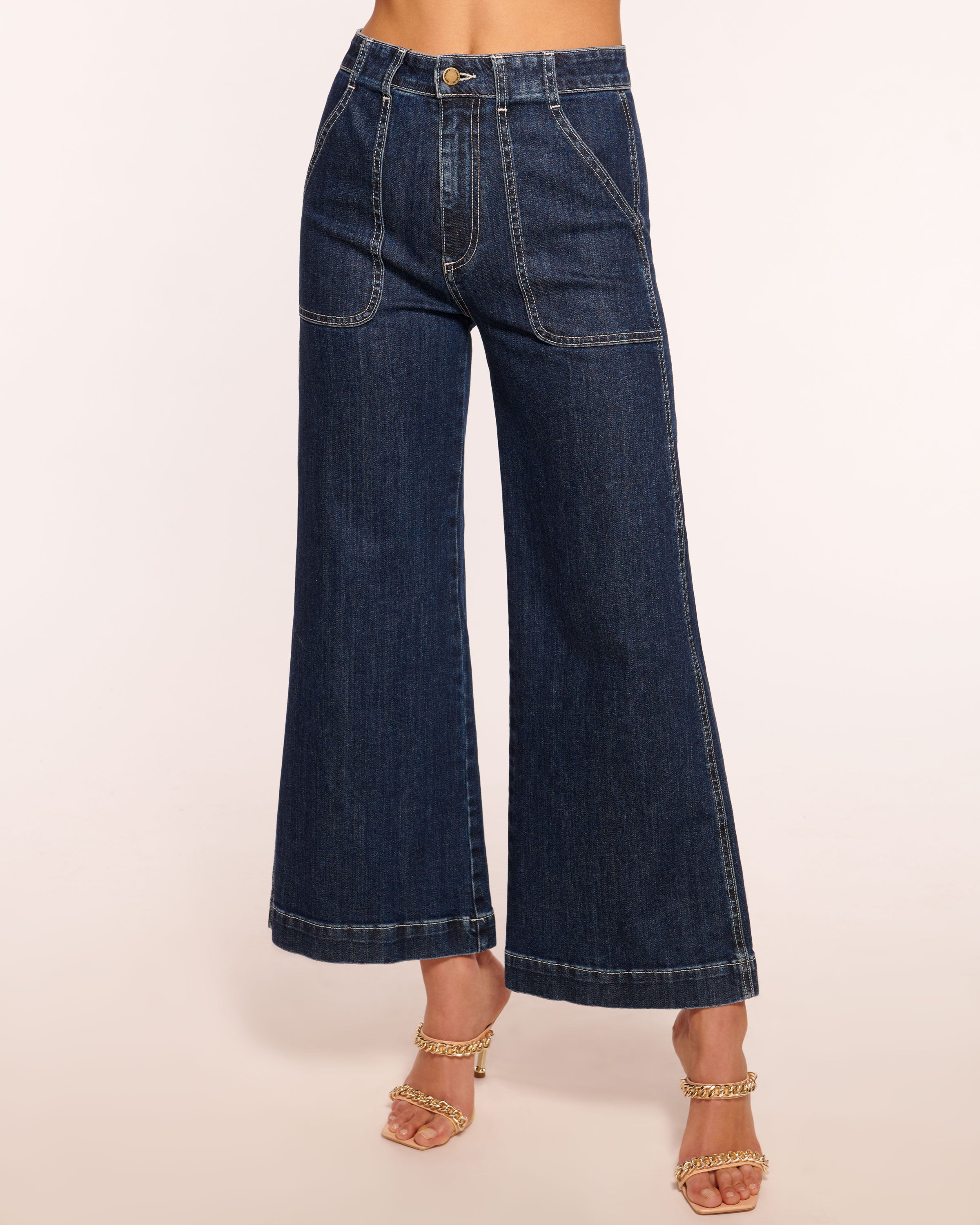 RAMY BROOK Ramy Brook Theodora Cropped Wide Leg Jeans